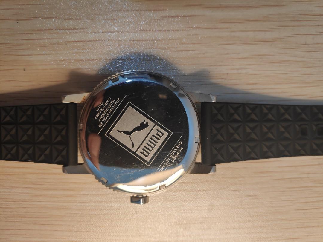 Jam Tangan Puma Suede Black PU104101001, Fesyen Pria, Jam Tangan di ...