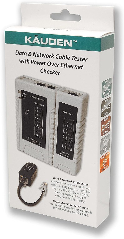 KAUDEN KA226N Structured Wiring Cable Tester with Separate Power-Over ...