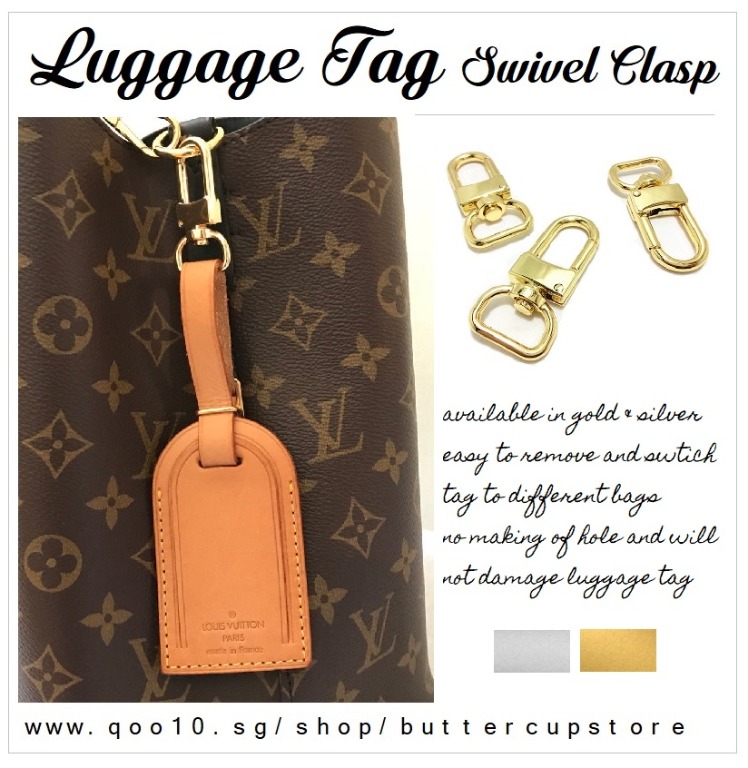 Luggage Tag Swivel Clasp / Hook for LV name tag, Luxury, Accessories on ...