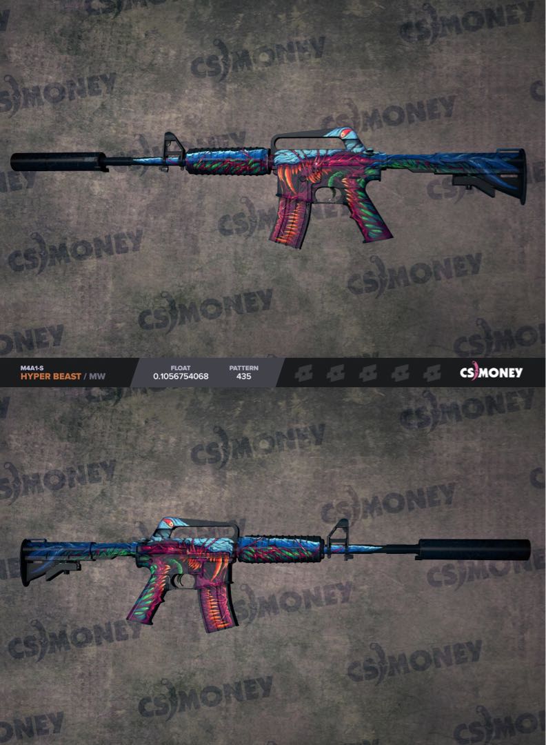 M4A1-S Hyper Beast MW Weapon Skin CSGO, Toys & Games, Video Gaming, In ...