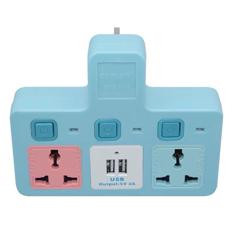 Multiplug Wall plug USB port UK US EU 2 pin 3 pin, Electronics, Others ...
