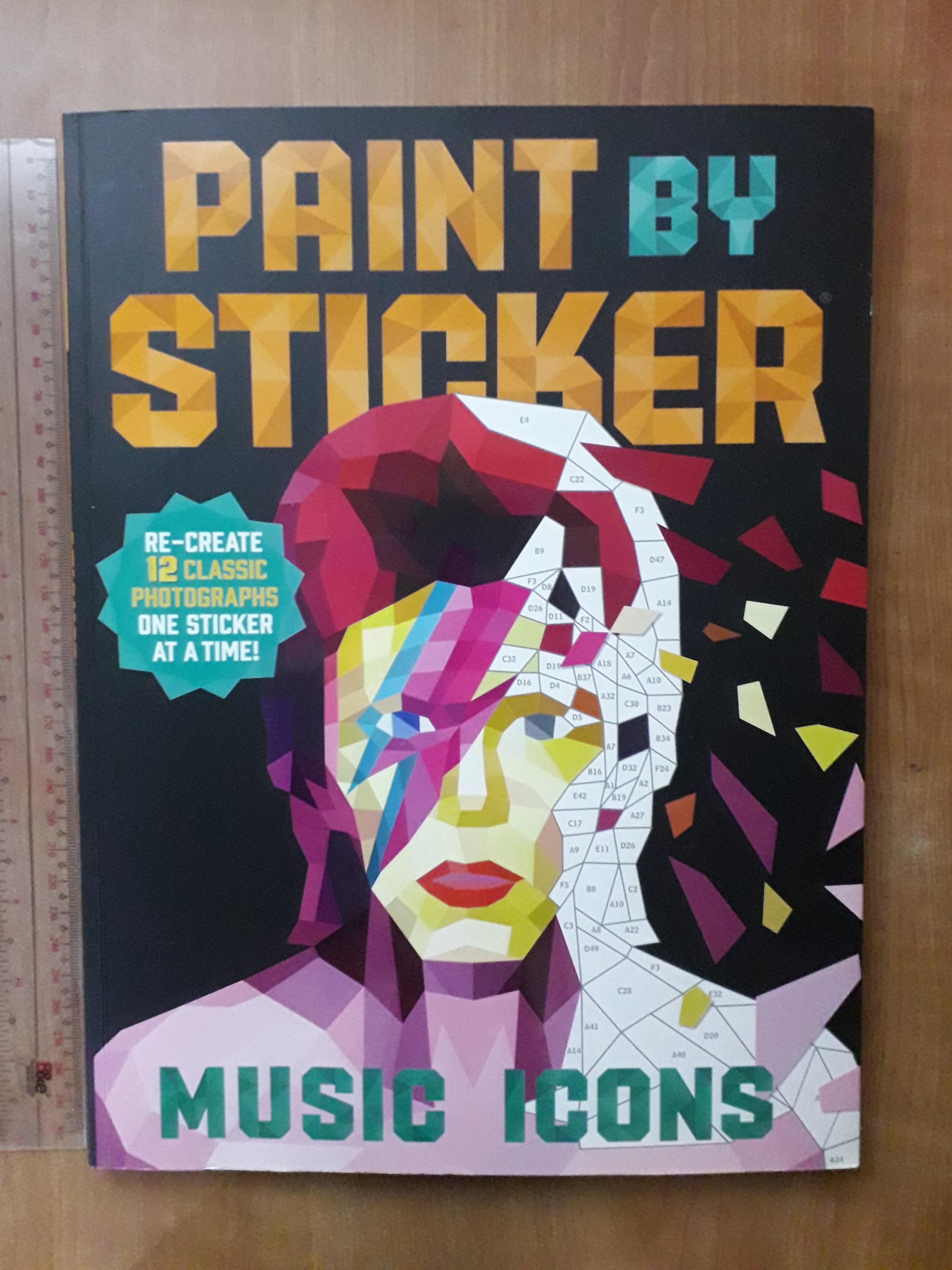 Paint by Sticker Music Icons (michael jackson, kurt cobain, nina simone ...