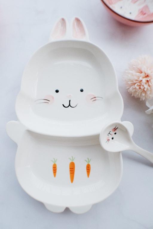 Rabbit Split Plate, Furniture & Home Living, Kitchenware & Tableware ...