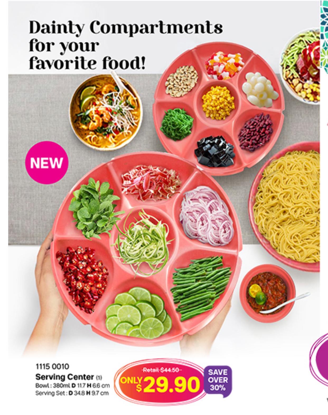 Tupperware serving center, Furniture & Home Living, Kitchenware ...