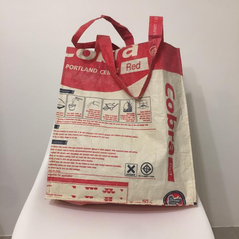 Vietnamese Upcycled Concrete Tote Bags Cobra (Tall), Men's Fashion ...