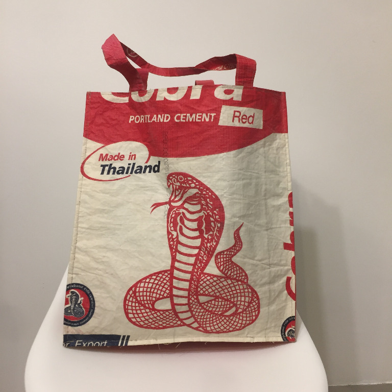 Vietnamese Upcycled Concrete Tote Bags Cobra (Tall), Men's Fashion ...