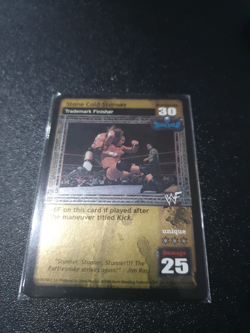 WWE/WWF STONE COLD STUNNER SIGNATURE, Toys & Games, Board Games & Cards ...
