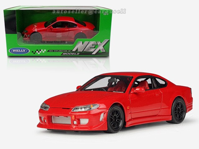 1/24 NISSAN SILVIA S15 Diecast Model Car - red, Hobbies & Toys, Toys ...