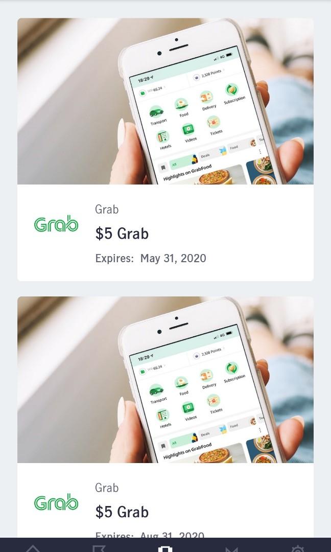 $5 GRAB transport voucher selling for $3., Entertainment, Gift Cards ...