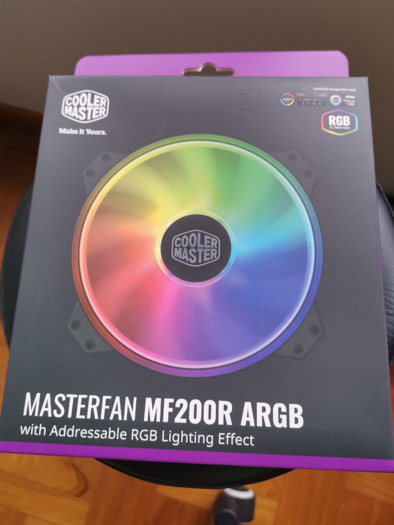 Cooler Master MasterFan MF200R ARGB 200mm Addressable RGB Case Fan ...