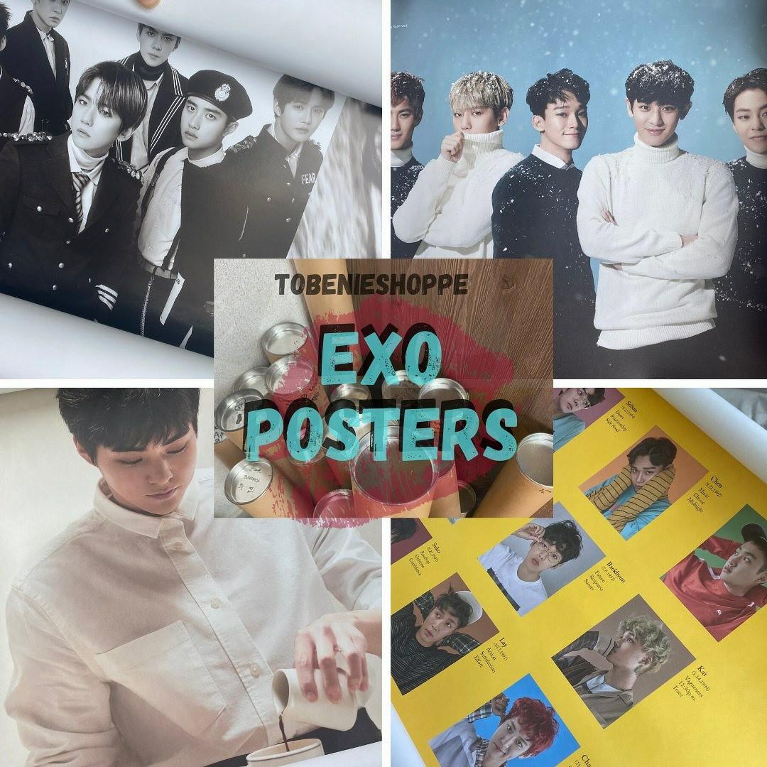 EXO OFFICIAL POSTERS, Hobbies & Toys, Memorabilia & Collectibles, K ...
