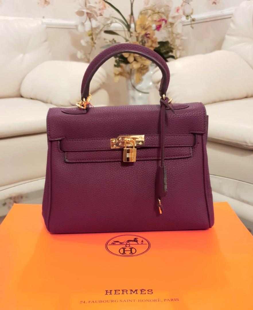 Hermes Kelly Clemence GHW, Fesyen Wanita, Tas & Dompet di Carousell
