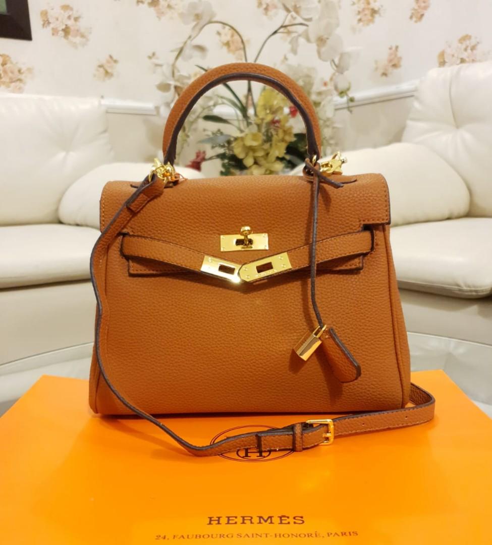 Hermes Kelly Clemence GHW, Fesyen Wanita, Tas & Dompet di Carousell