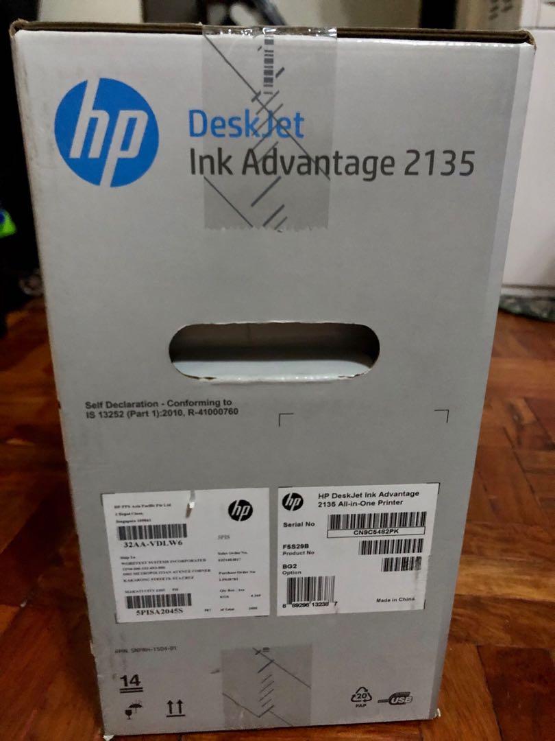 HP Deskjet Ink Advantage 2135, Computers & Tech, Printers, Scanners ...