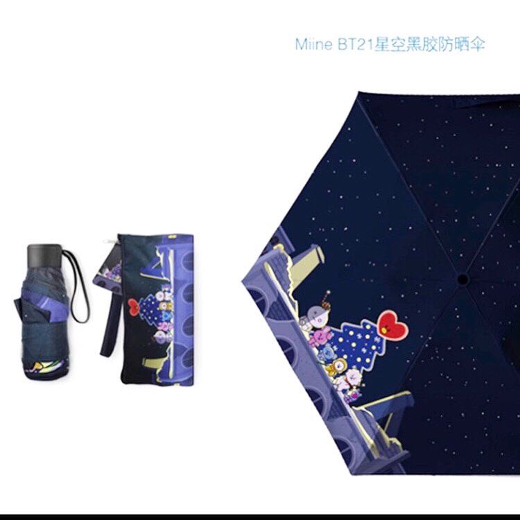 BT21 Watson’s Overseas Foldable Umbrella ( Midnight), Entertainment, K ...