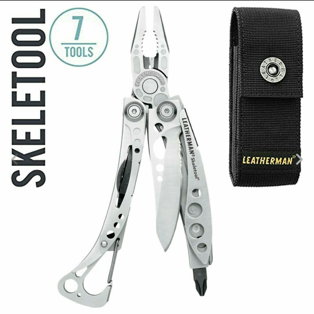 LEATHERMAN SKELETOOL STAINLESS MULTITOOLS with NYLON SHEATH EDC (Made ...