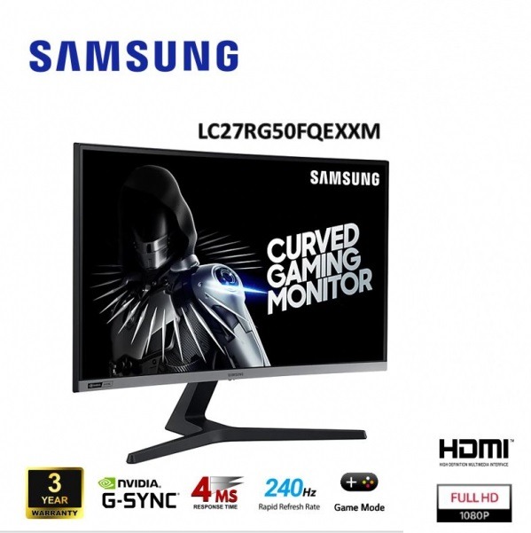 MONITOR SAMSUNG LED GAMING CURVE 27" LC27RG50 (VA-FHD-4MS-HDMI*2-DP-GS ...