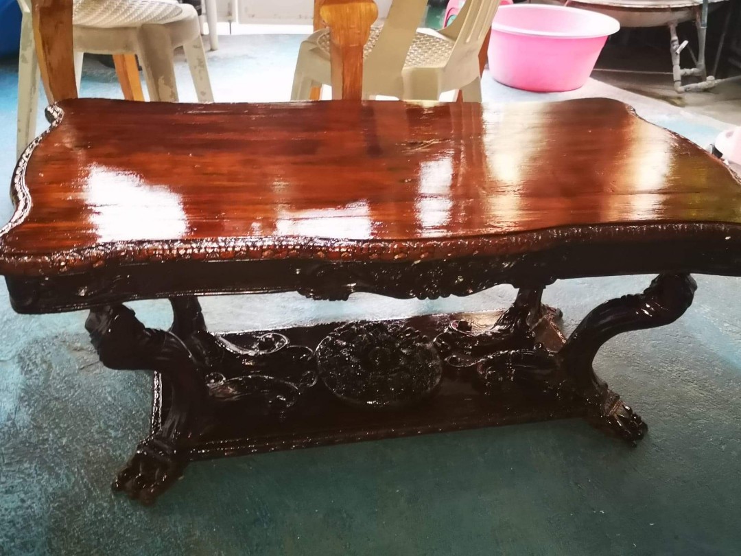 Narra Center Table and Mirror (Set), Hobbies & Toys, Memorabilia ...
