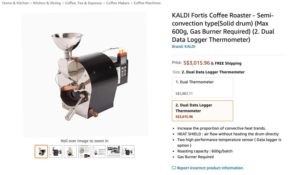 Professional Coffee Roaster — Kaldi Fortis 600g w. Extractor — 3 months old only — FREE DELIVERY ...