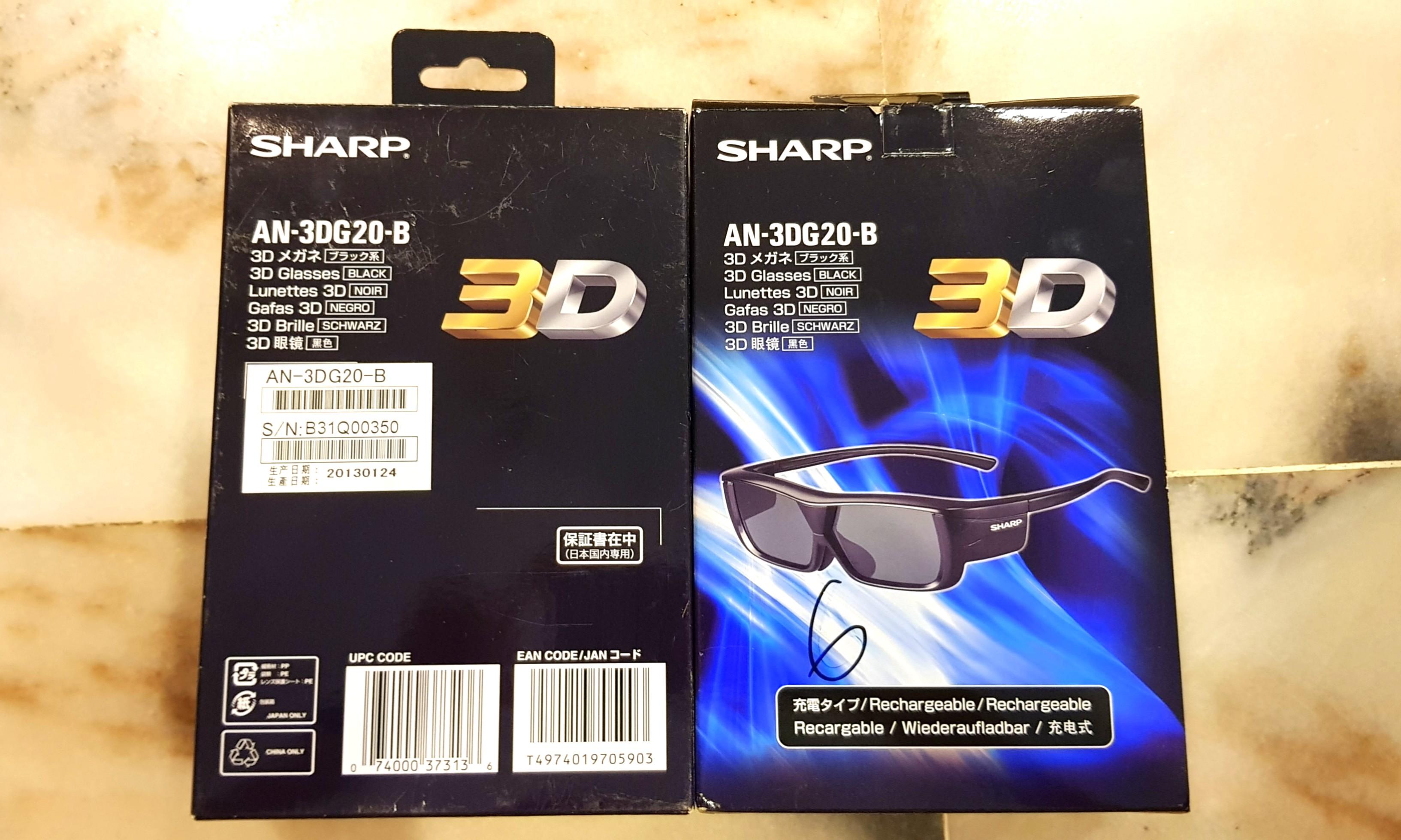 SHARP - 3D Glasses (Black), Mobile Phones & Gadgets, Wearables & Smart ...