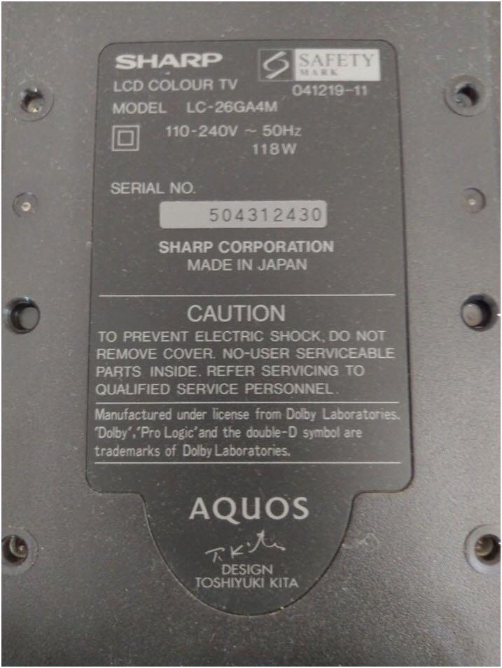 Sharp Aquos 26” LCD TV, TV & Home Appliances, TV & Entertainment, TV on ...