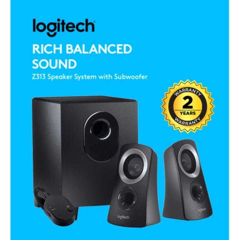 Logitech Z313 2.1 Speaker System with Subwoofer, Computers & Tech ...