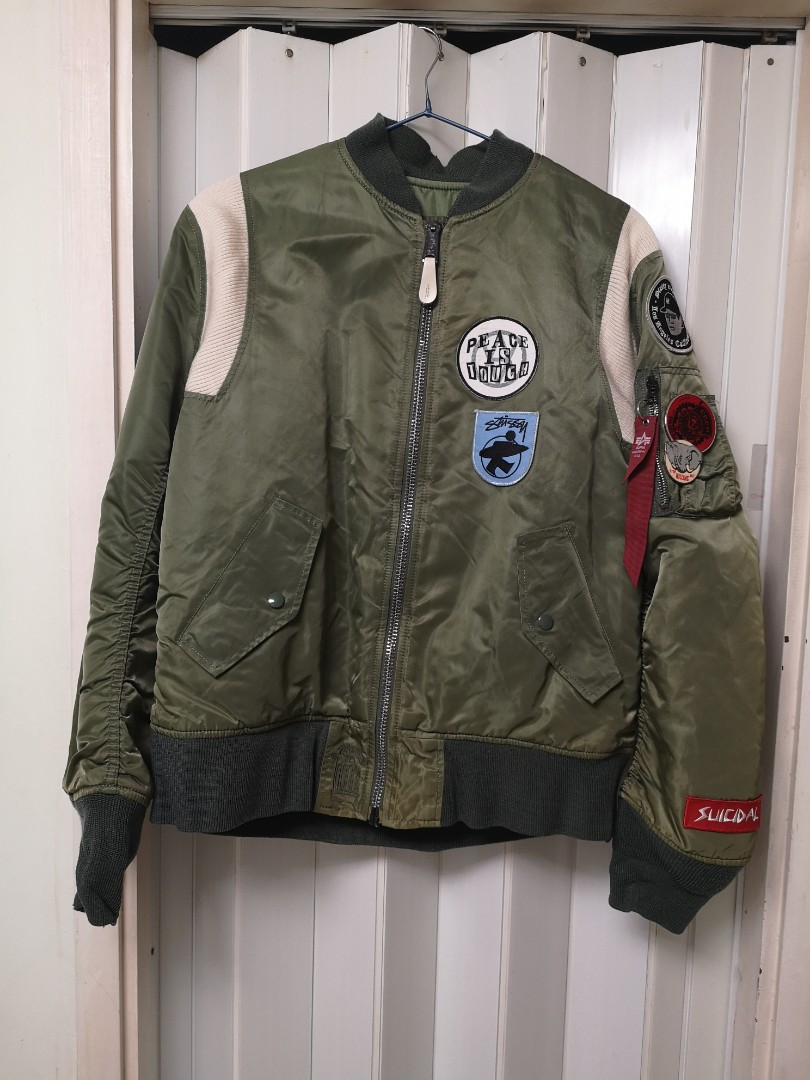 Alpha MA1 x Stussy , 男裝, 外套及戶外衣服 - Carousell