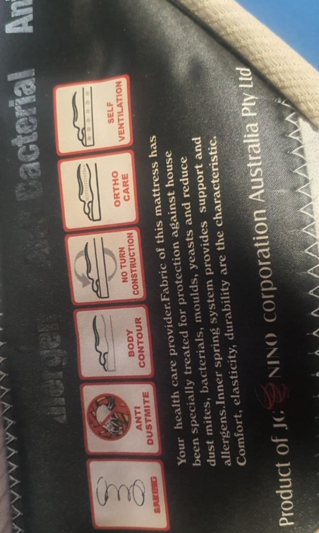 Super singer bed with mattress, Furniture & Home Living, Furniture, Bed ...