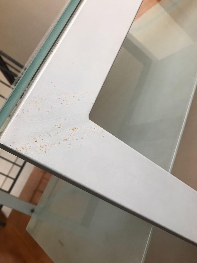 Tampered Glass 3-layer TV stand/ coffee table Preloved, Furniture ...