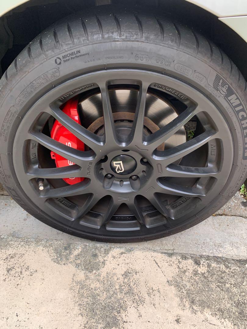Volk racing rims and GS300 big brake kit, Car Accessories, Tyres & Rims ...