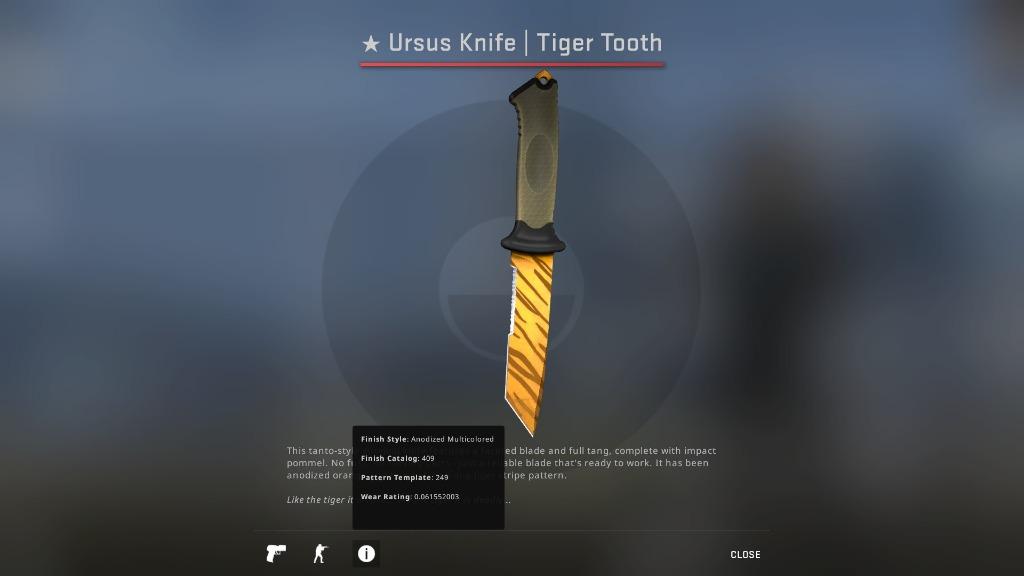 CSGO Ursus Knife | Tiger Tooth (Factory New) _csgo knives _csgo knife ...
