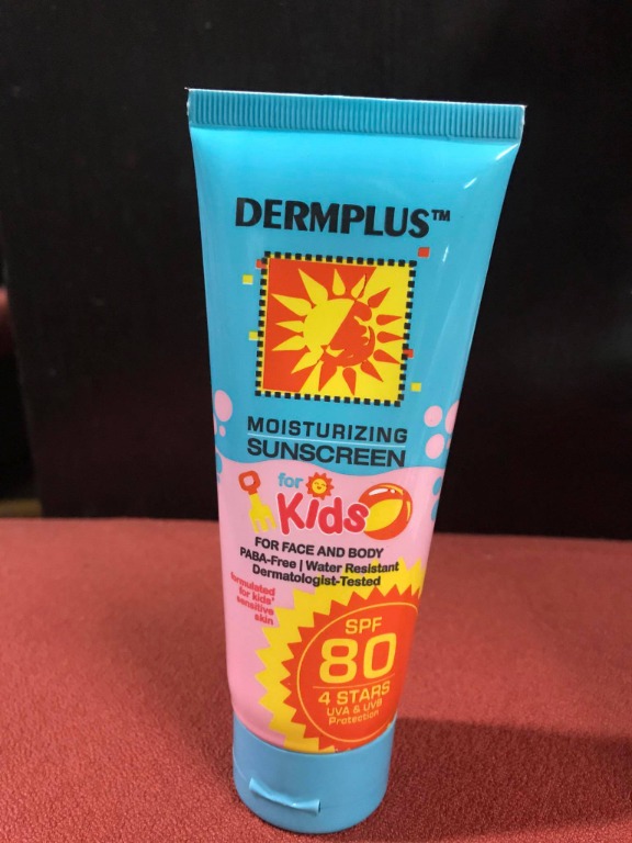 DERMPLUS Moisturizing Sunscreen SPF80 (For Kids), Beauty & Personal ...