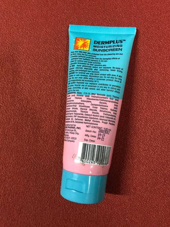 DERMPLUS Moisturizing Sunscreen SPF80 (For Kids), Beauty & Personal ...