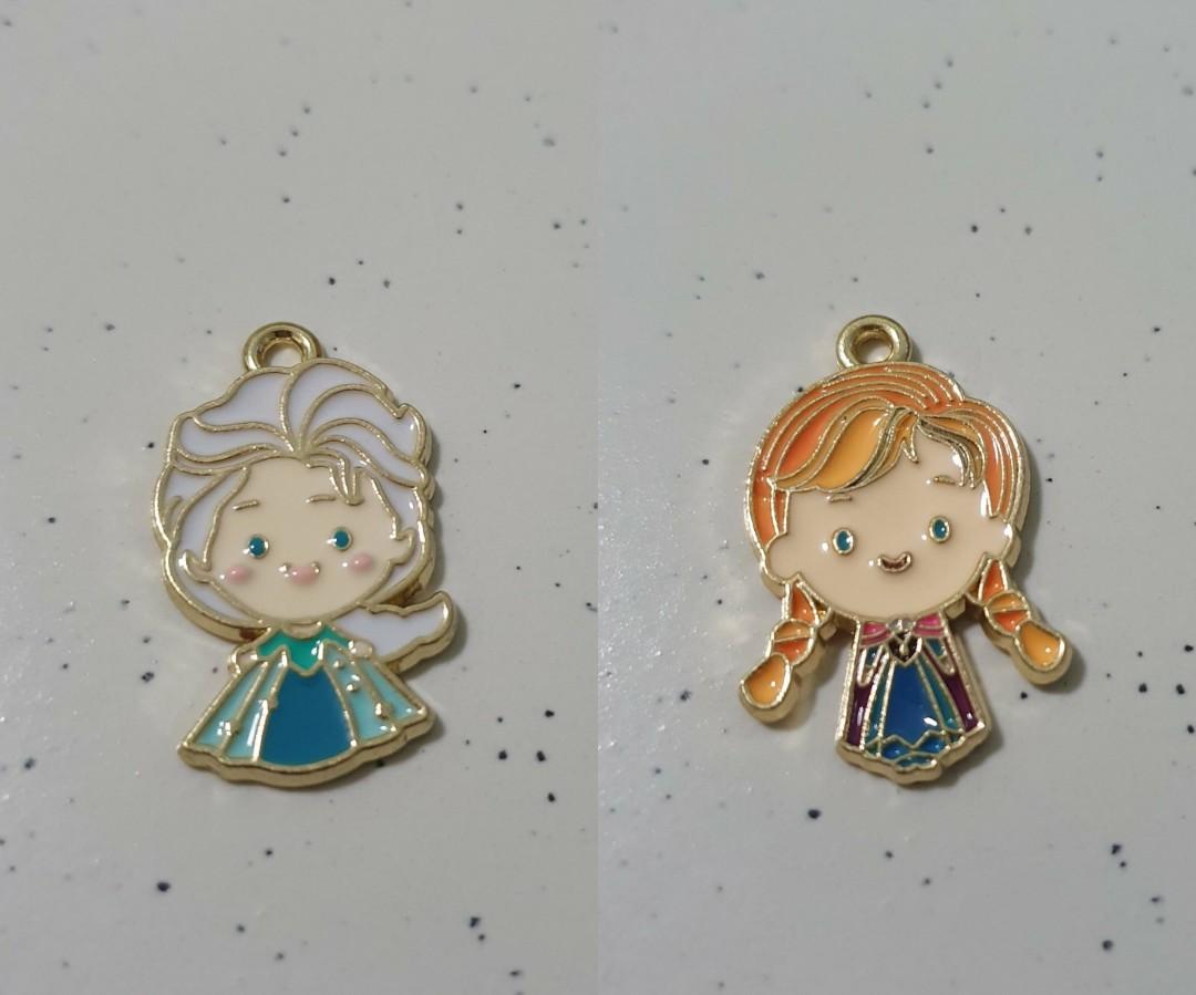Disney Frozen customised name keychain set - Elsa & Anna *Special ...
