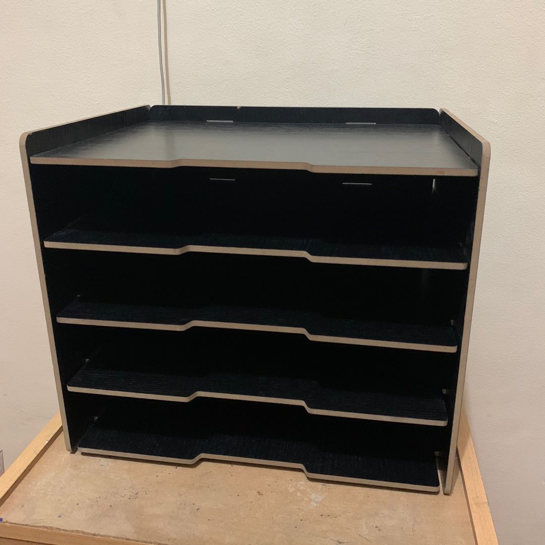DIY Home Office Desk Wooden Organizer for A4 / Short Bond Paper ...