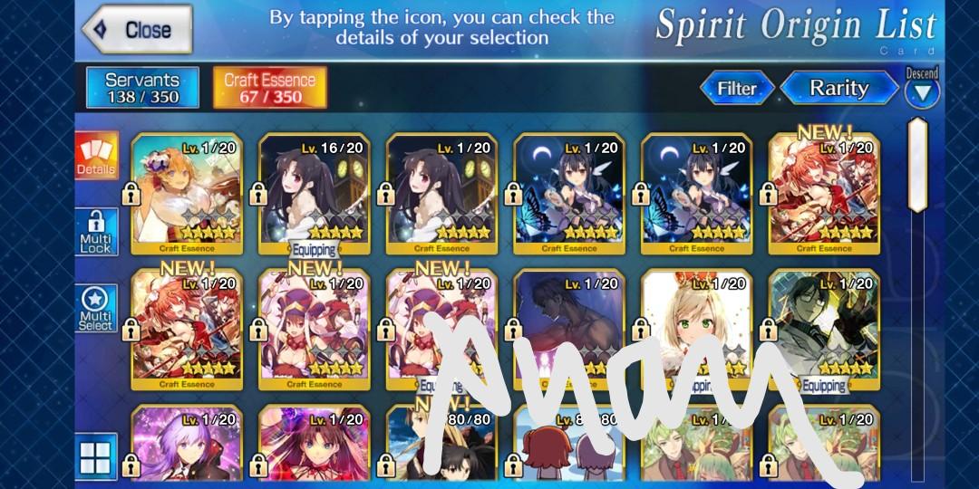 FGO NA 3 SSR Starter, Video Gaming, Gaming Accessories, Game Gift Cards & Accounts on Carousell