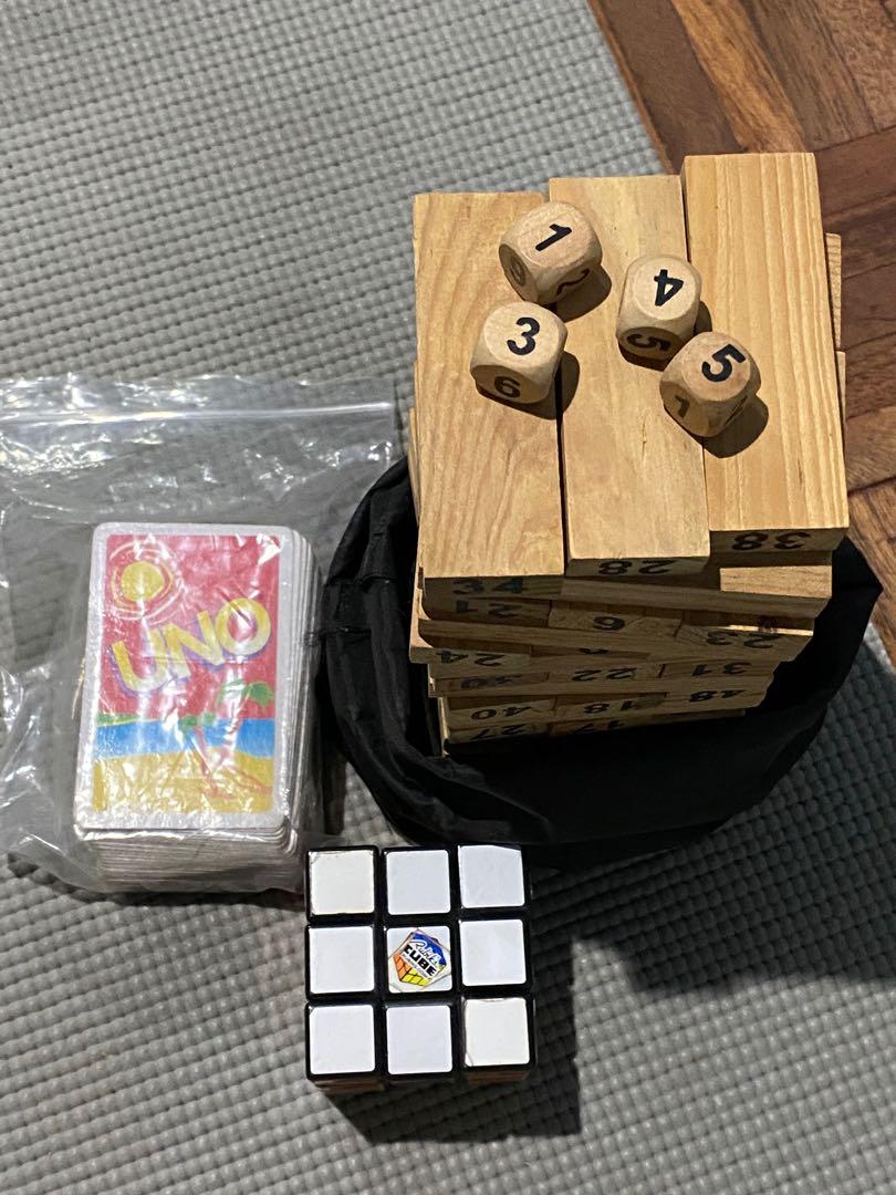 Jenga Rubiks Cube Uno Cards, Hobbies & Toys, Toys & Games on Carousell