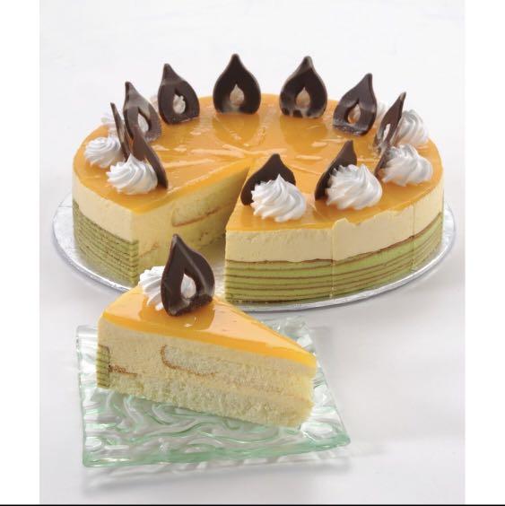 CAKE - Mango mirror mousse cake 1kg (Halal), Food & Drinks, Baked Goods ...