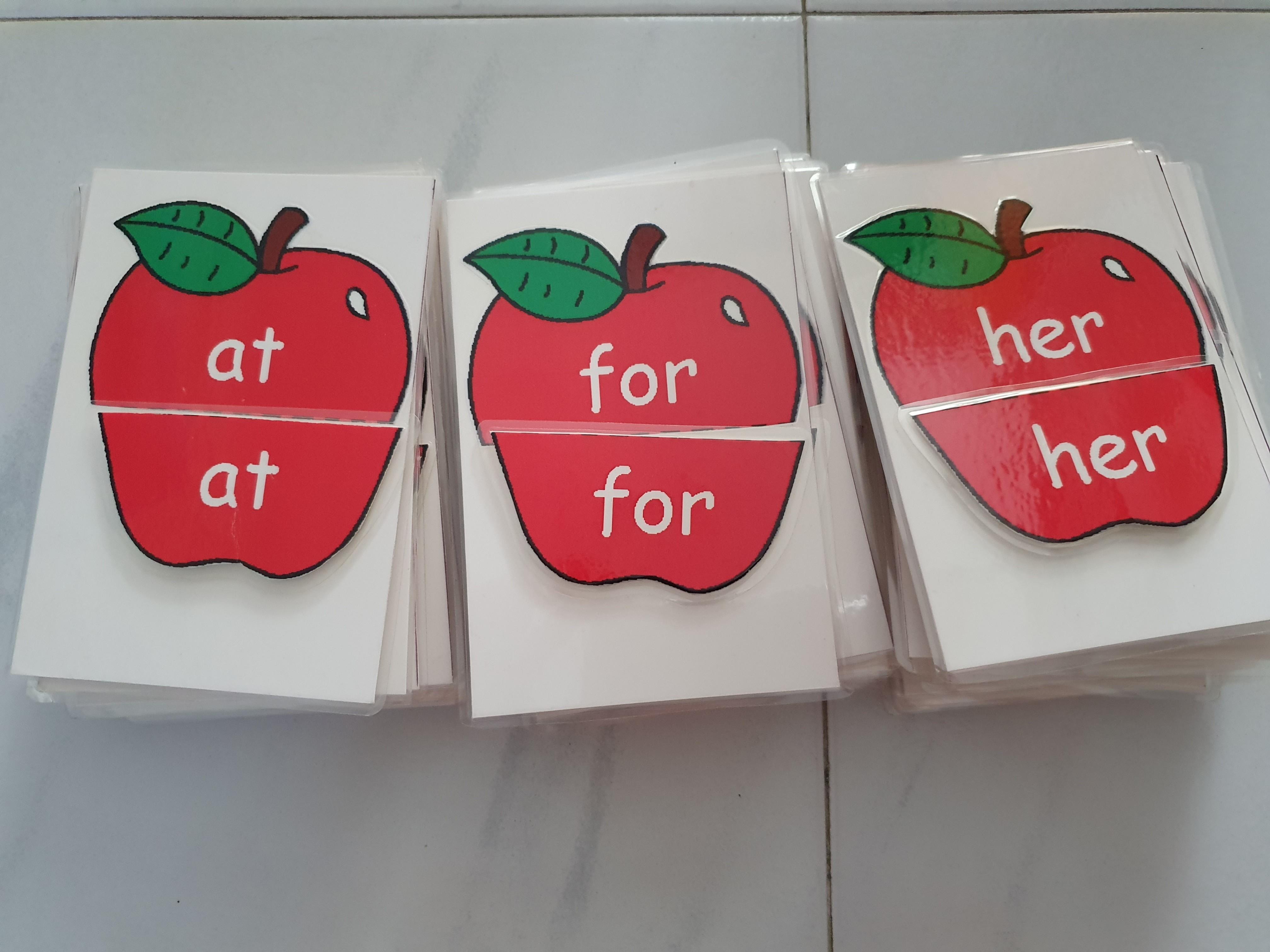 Matching Word Recognition Cards, Hobbies & Toys, Toys & Games on Carousell