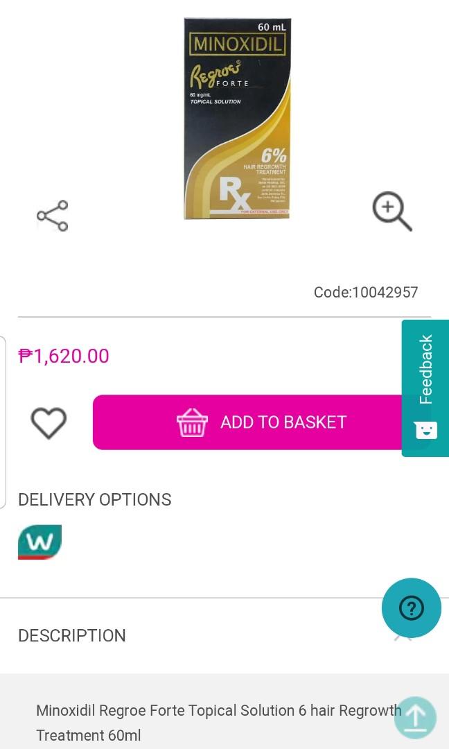 Minoxidil Regrow Forte 6% Hair Growth Treatment 60ml, Beauty & Personal ...