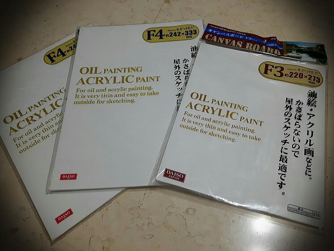 New, F3 and F4 Sizes Canvas Board for Oil and Acrylic Painting, Hobbies ...