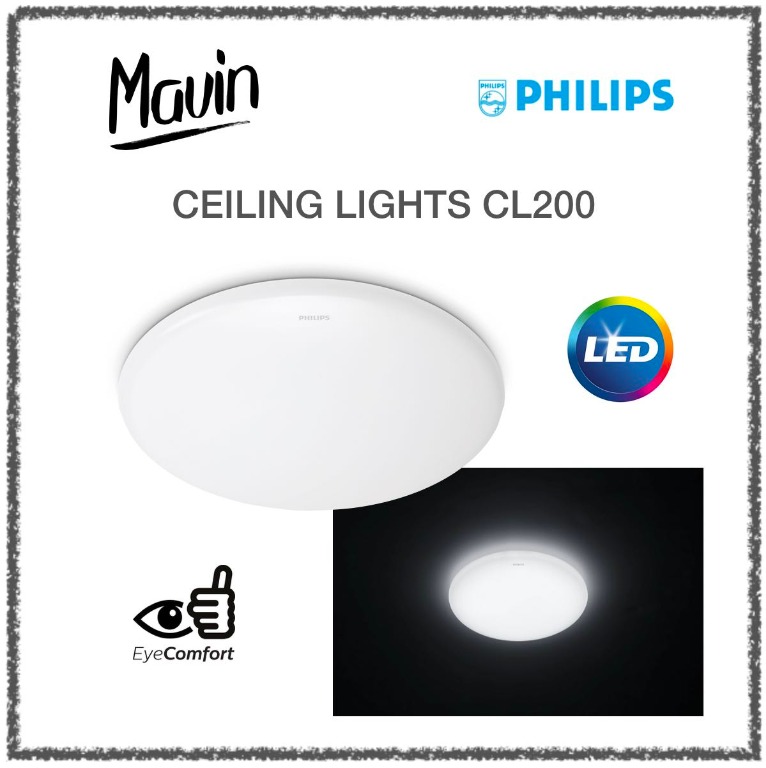 PHILIPS CEILING LIGHTS CL200 RD – 10w 17W 20W, Furniture & Home Living ...