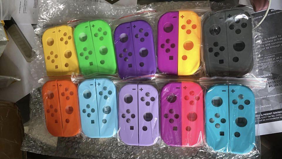 Pink and Purple Nintendo Switch Joycon Shell, Video Gaming, Gaming ...