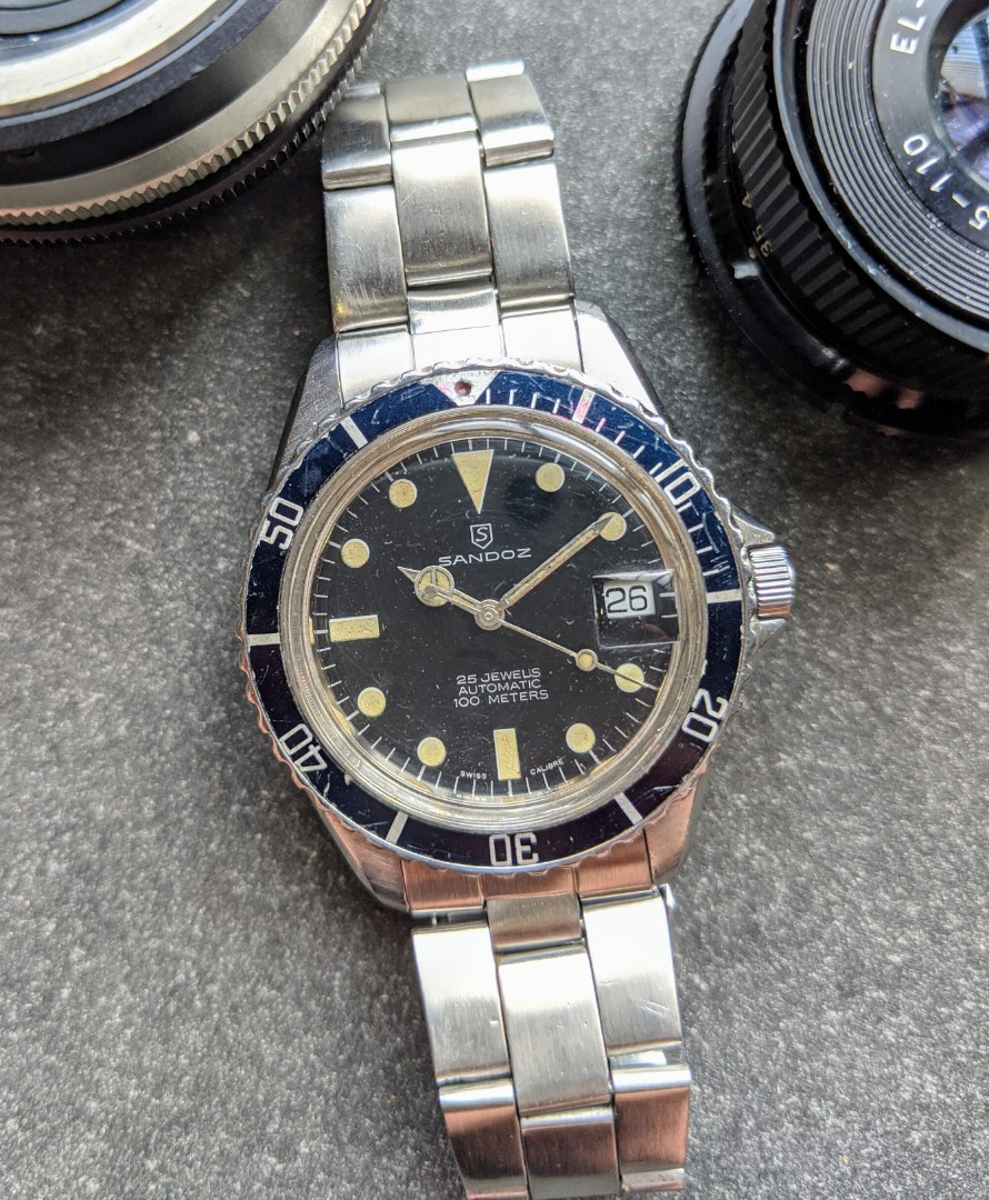 Sandoz Submariner Automatic Divers Watch, Luxury, Watches on Carousell