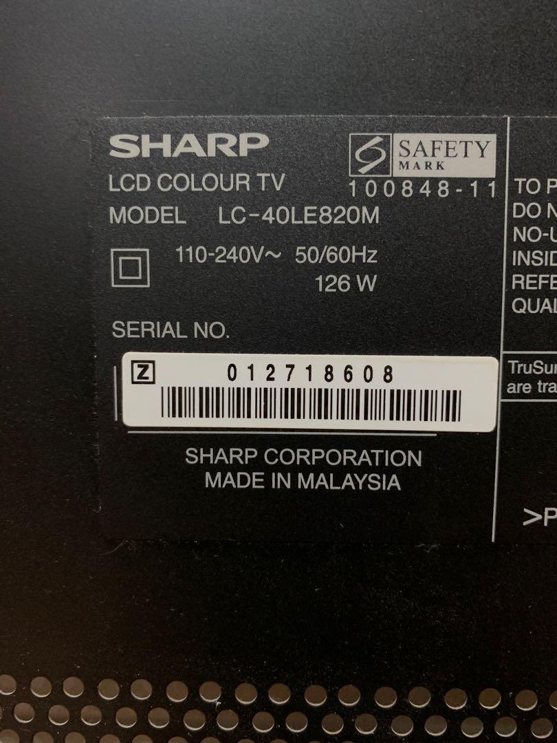 Sharp Aquos 40 Inch “Quattron” LED TV, TV & Home Appliances, TV & Entertainment, TV on Carousell