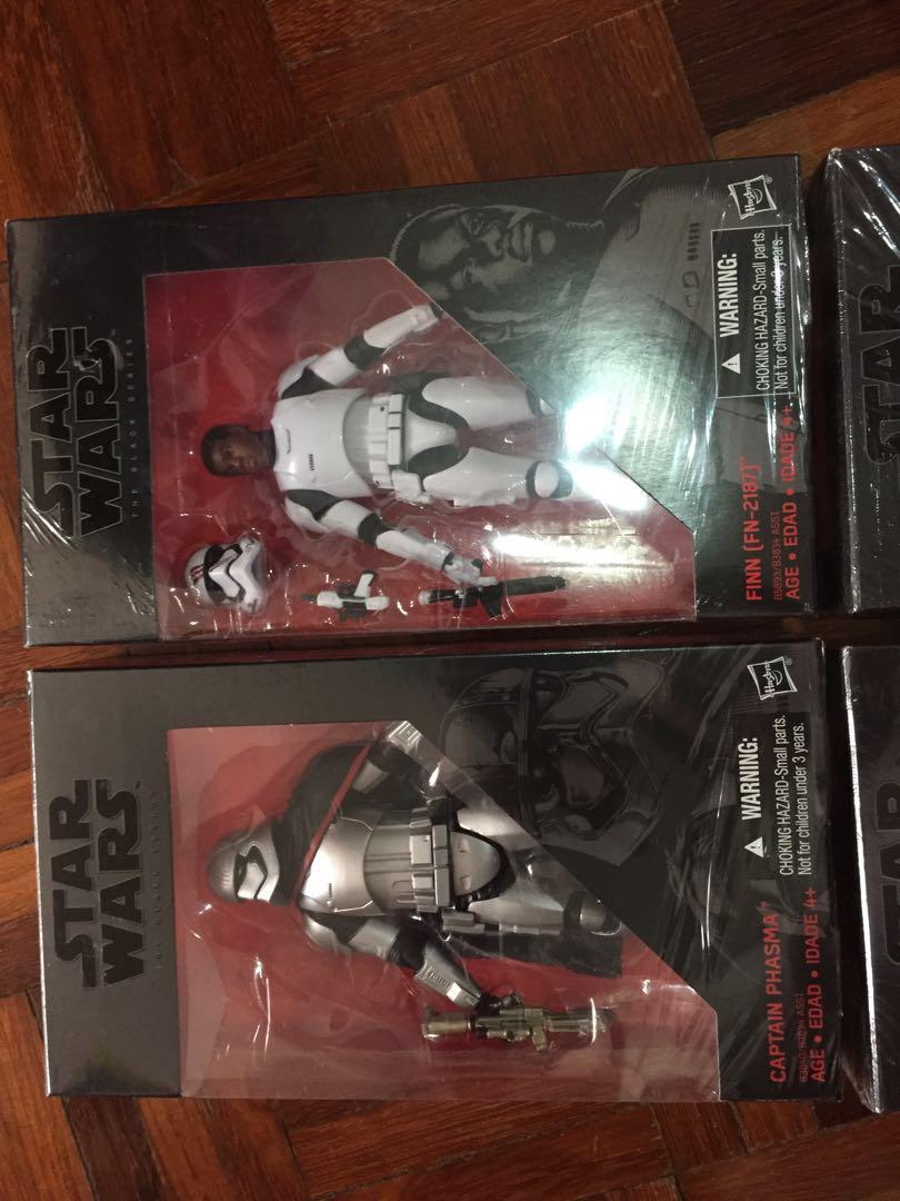 Star Wars Captain Phasma Finn Stormtrooper First Order Set Black Series ...