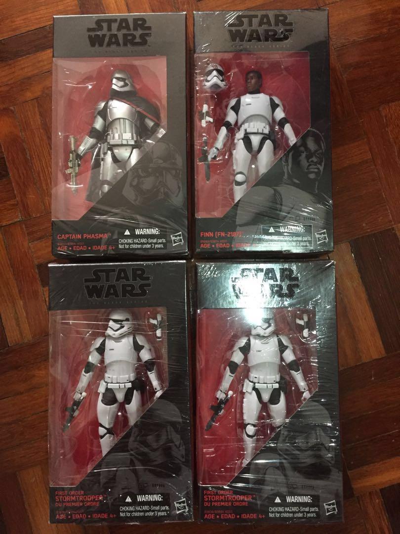 Star Wars Captain Phasma Finn Stormtrooper First Order Set Black Series ...