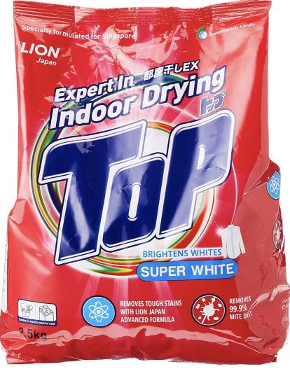TOP Powder Detergent, Super White, 2.5kg, Home Appliances, Cleaning ...