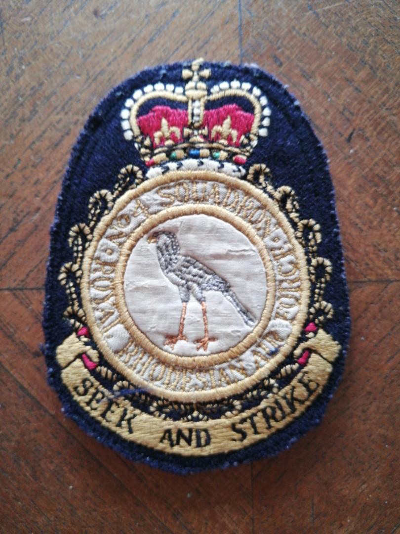 Vintage Royal Rhodesian Air Force No 4 Squadron Embroidered Patch ...