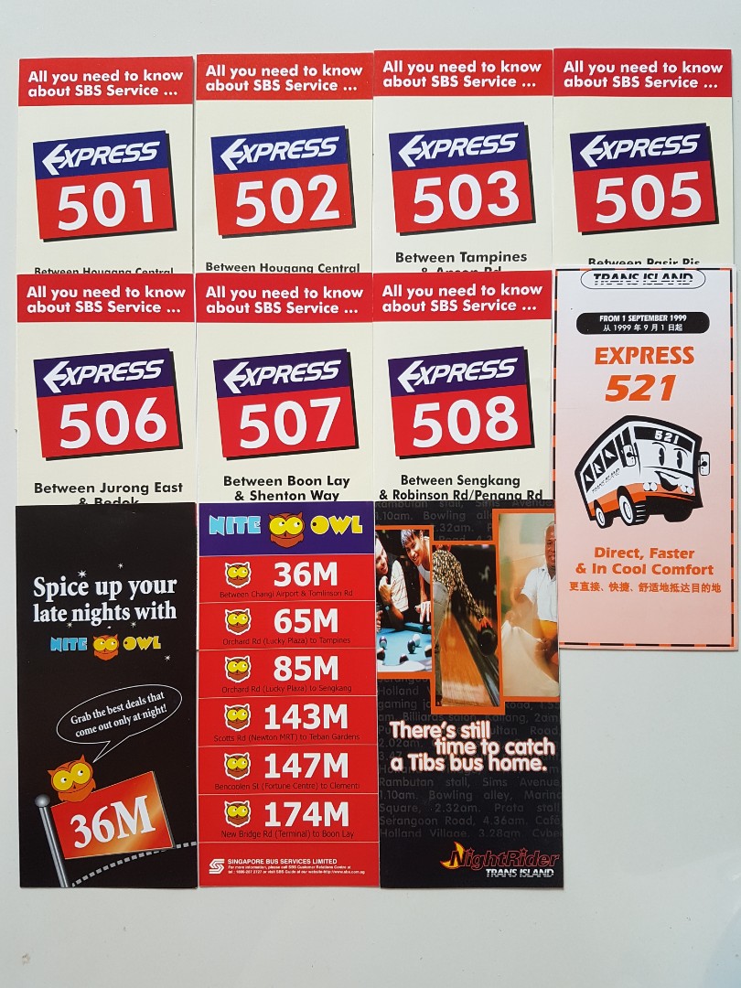 Vintage SBS and TIBS bus service brochures (best offer wins), Hobbies ...